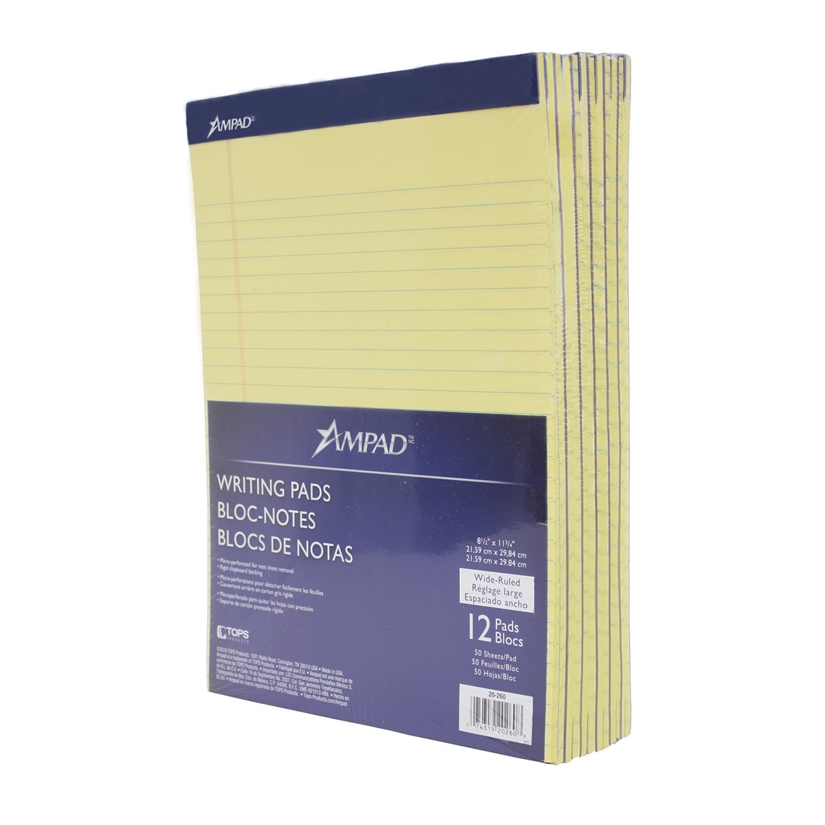 Ampad block de notas tamaño carta color amarillo rayado | Costco México