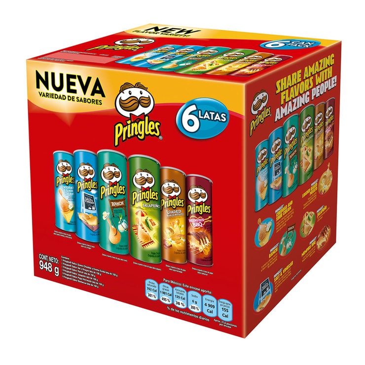 Pringles, variedad de sabores 6 de 154 g | Costco México