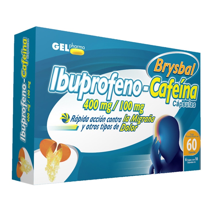 Brysbal Ibuprofeno y Cafeína 60 cápsulas | Costco México