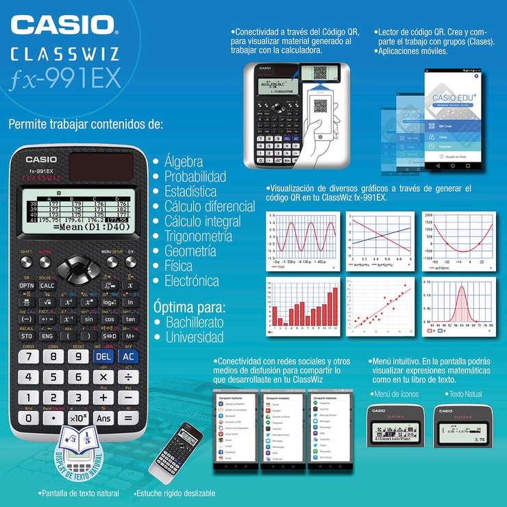 Casio Calculadora Científica FX-991EX con 552 Funciones | Costco México